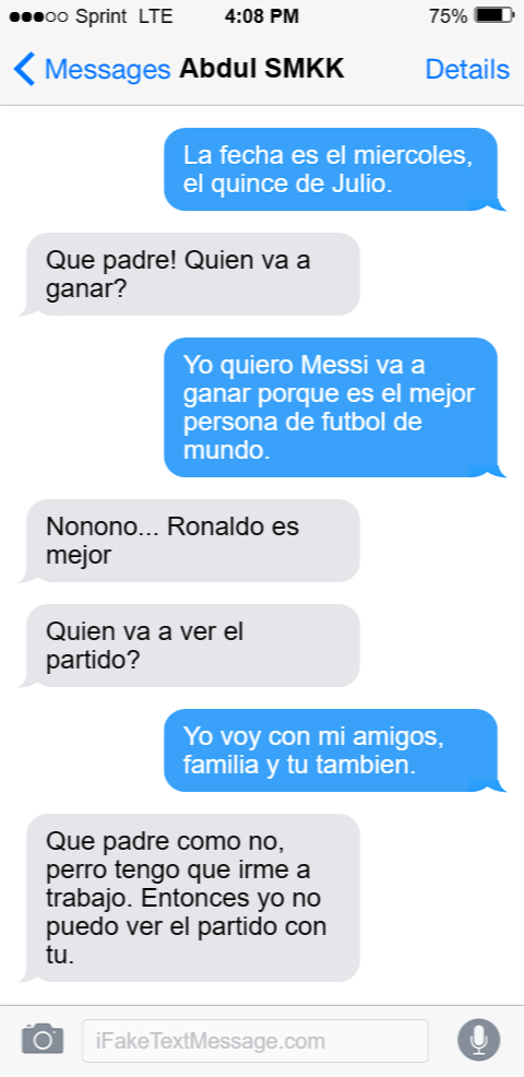 Fake Text Message | Make Fake Text Conversation