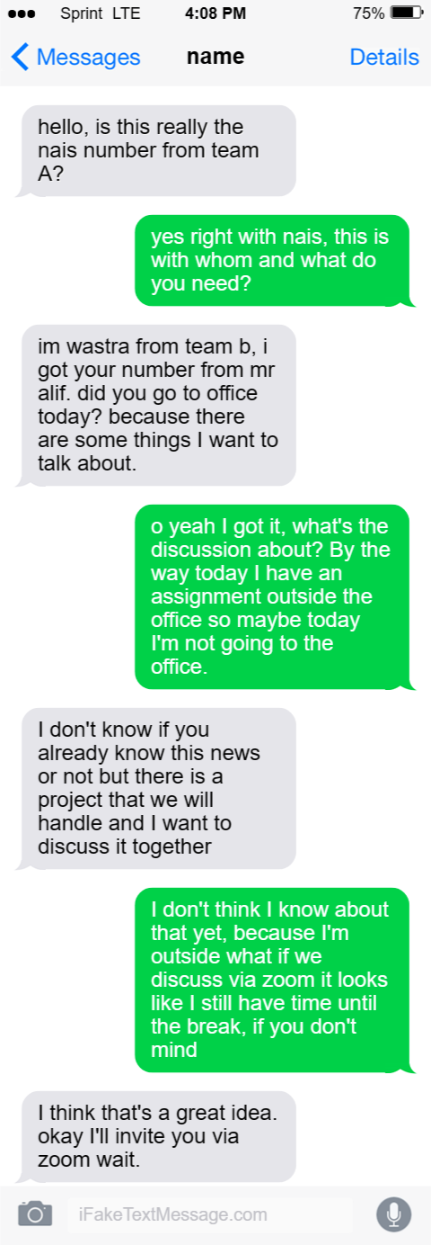 Fake Text Message | Make Fake Text Conversation